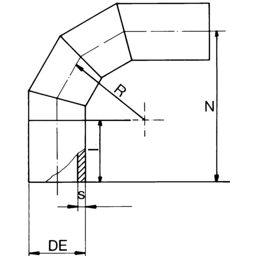 Segmentbogen 90°, PE 100, SDR 11, lang | Kwerk Online Shop